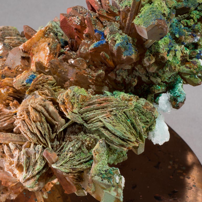 Studio Greytak 'Malachite and Quartz on Copper Base' Red Quartz and ...