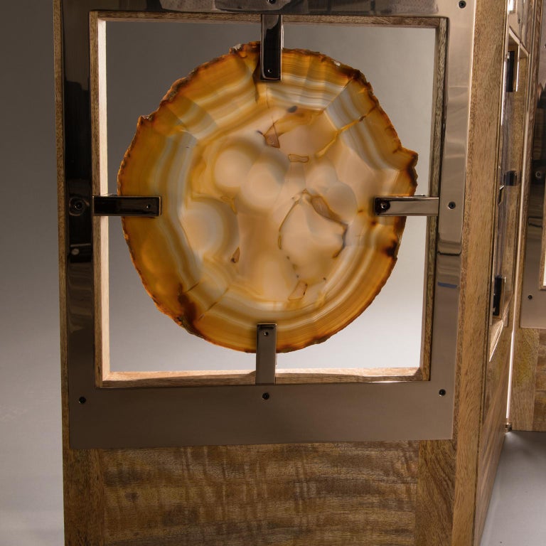 Studio Greytak 'Mango Glacier Screen' Brazilian Agates, Bronze and ...