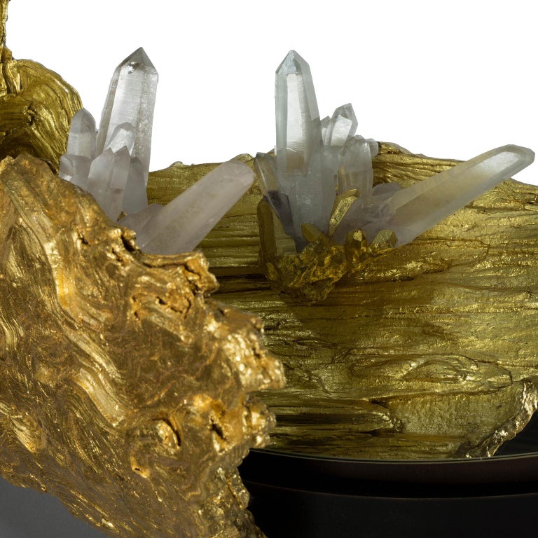 Studio Greytak 'Mirror 3' With Gold Leafed Montana Pine and Colombian ...