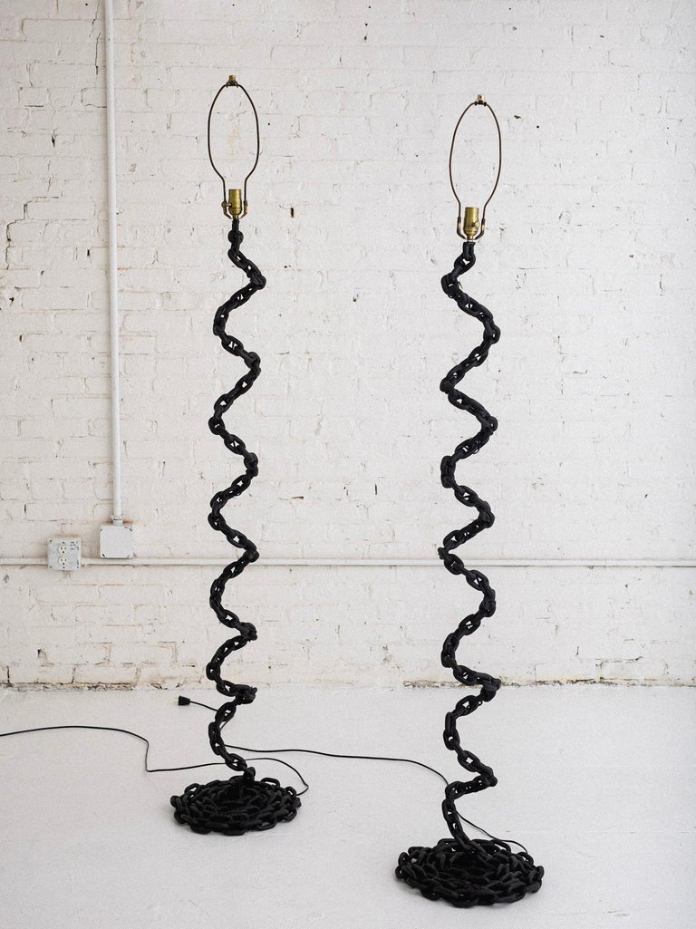 Studio Made Chain Link Floorlamp For Sale at 1stDibs