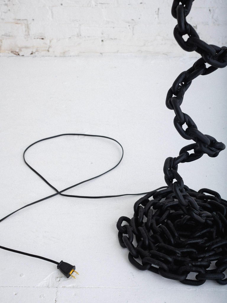 Studio Made Chain Link Floorlamp For Sale at 1stDibs