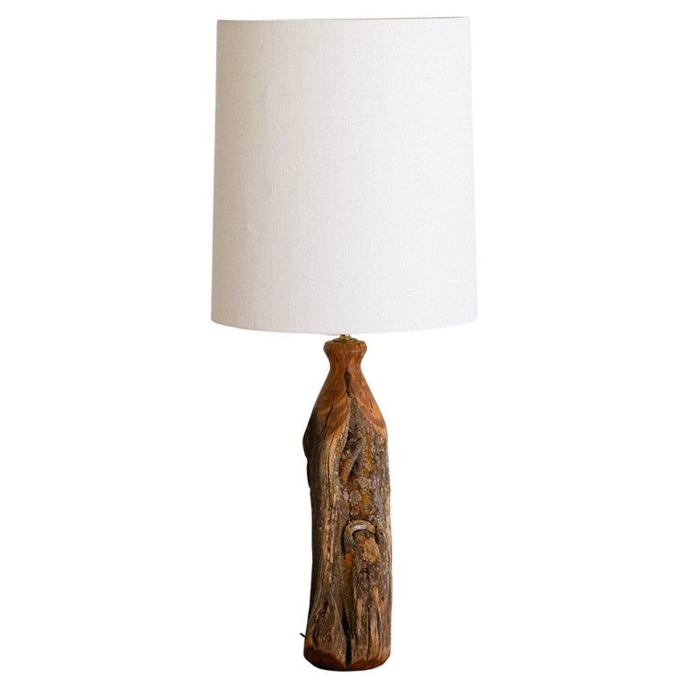 Studio Made Live Edge Wood Lamp For Sale at 1stDibs