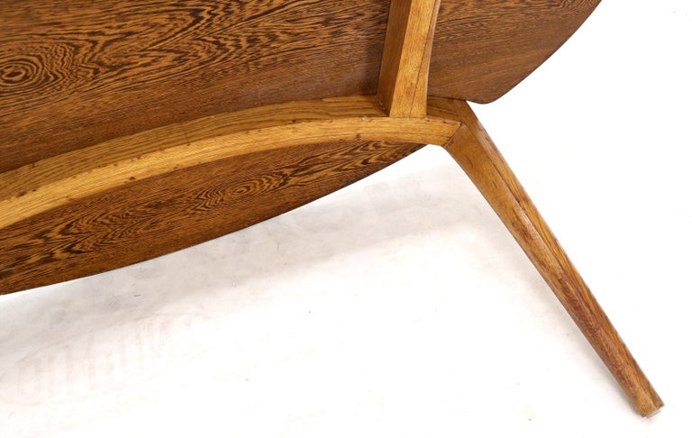 Studio Made Sculptural Legs Oval Shape Dining Table on Tapered Legs For ...