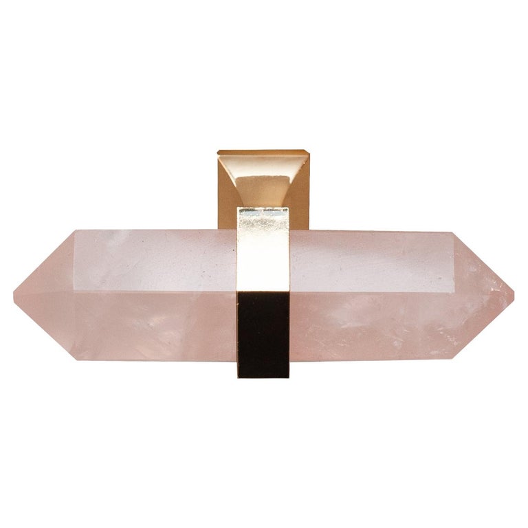 Studio Maison Nurita Rose Quartz Stone Cabinet Pull For Sale at 1stDibs