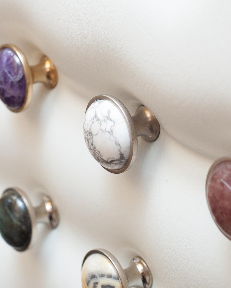 Studio Maison Nurita White Howlite Cabinet Knob For Sale at 1stDibs