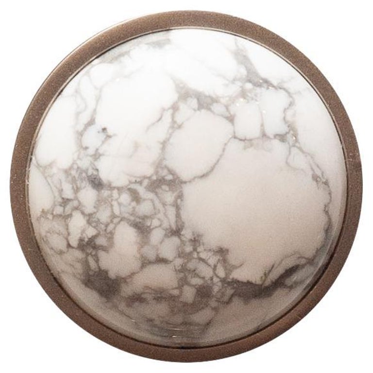 Studio Maison Nurita White Howlite Cabinet Knob For Sale at 1stDibs