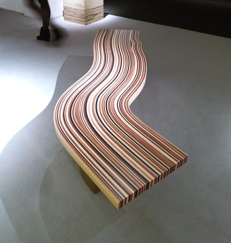 Wave, StudioManda, CoffeeTable, Wood, Liquid Metal, Limited Edition ...