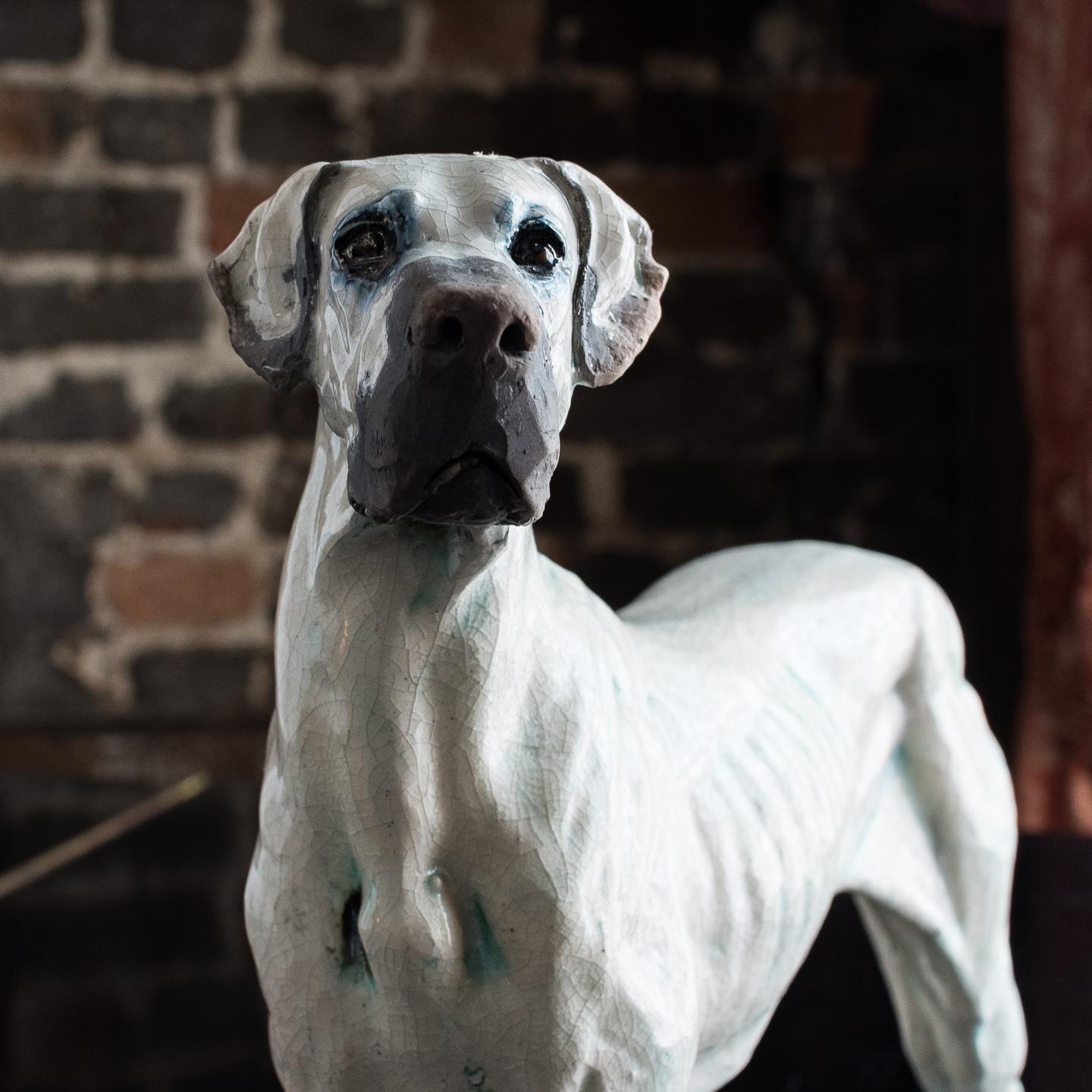 Studio Pottery Great Dane by Kesa Rudge at 1stDibs | pottery by dane