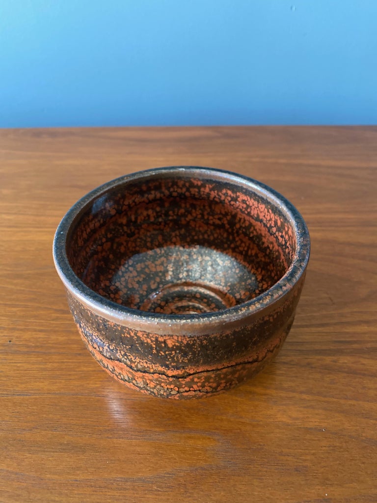 Studio Pottery Signed Bowl, circa 1980 For Sale at 1stDibs
