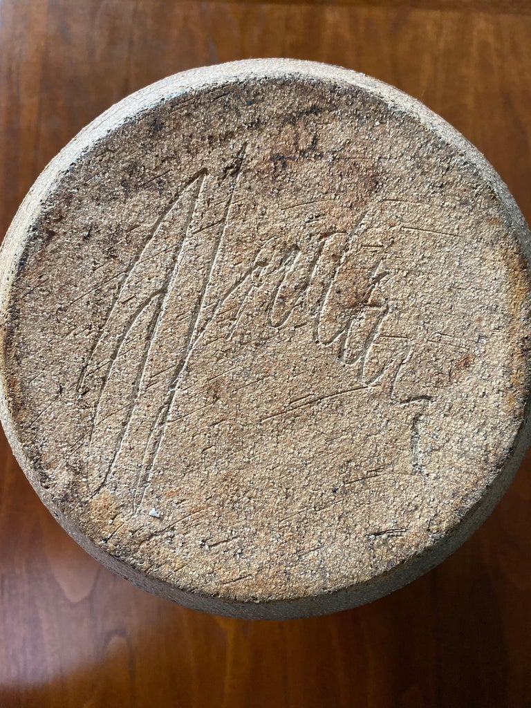 Studio Pottery Signed Ceramic Vase, circa 1975 For Sale at 1stDibs