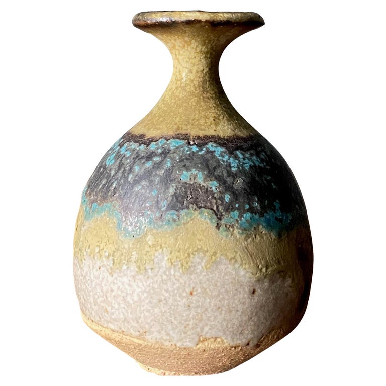 Studio Pottery Signed Ceramic Weed Pot, circa 1970 For Sale at 1stDibs