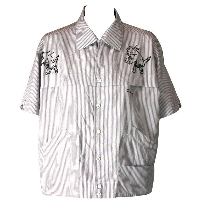 Studio VL, Upcycled and Embroidered Ascot Chang Mens Shirt For Sale at ...