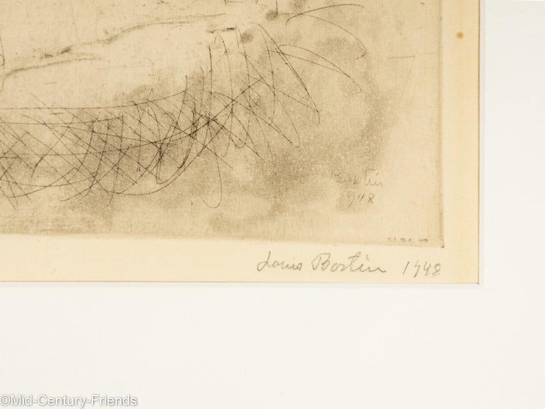 Study of A Boy by Louis Bastin etching on paper For Sale at 1stDibs