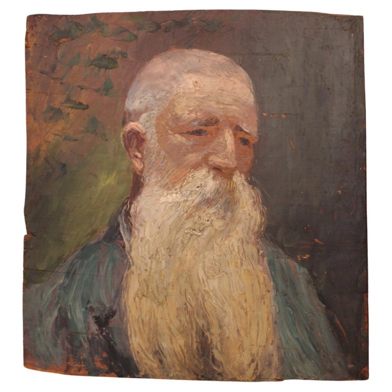 Study Portrait of a Man by Albert Weinbaum Oil on Panel For Sale at 1stDibs