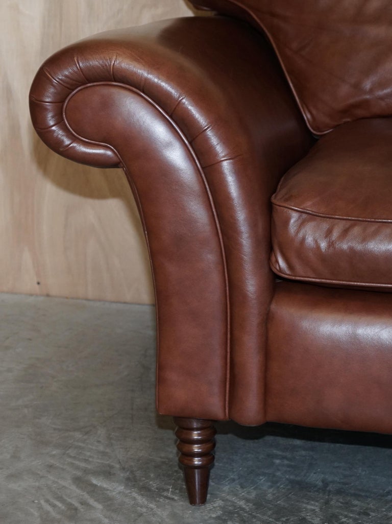 Stunning 1 of 2 Very Large Heritage Brown Leather Laura Ashley Mortimer ...