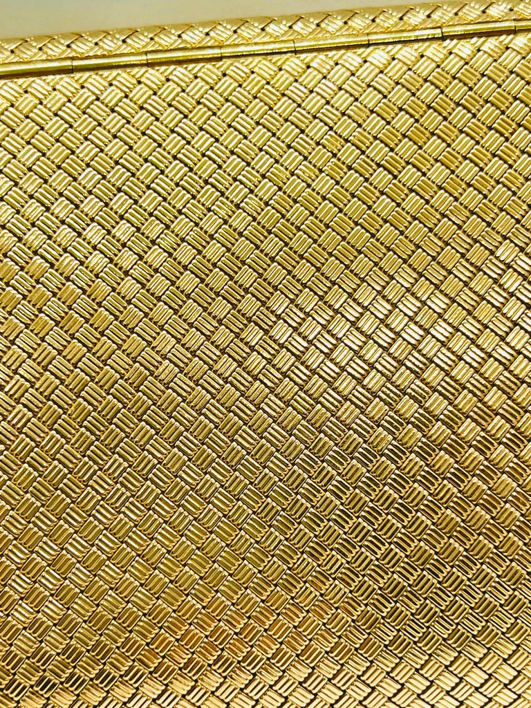 Stunning 14K Gold and Diamond Clutch Purse For Sale at 1stDibs