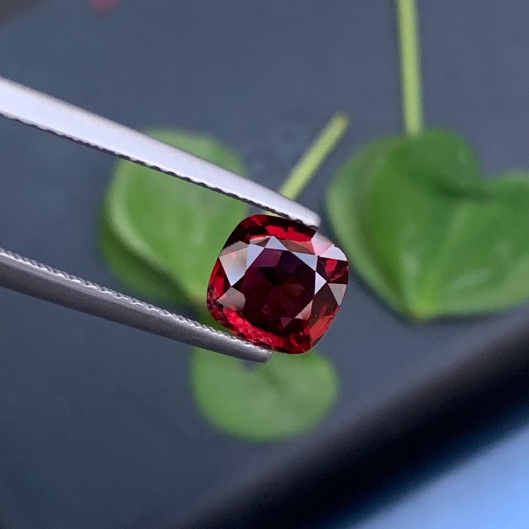 Stunning 1.60 Carat Natural Loose Red Spinel from Myanmar Burma Cushion ...