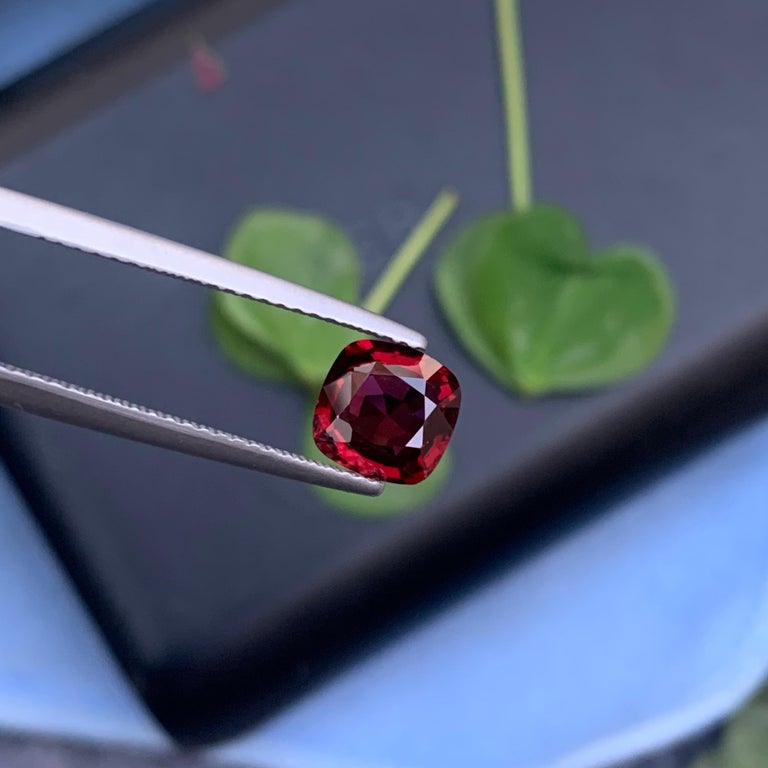 Stunning 1.60 Carat Natural Loose Red Spinel from Myanmar Burma Cushion ...