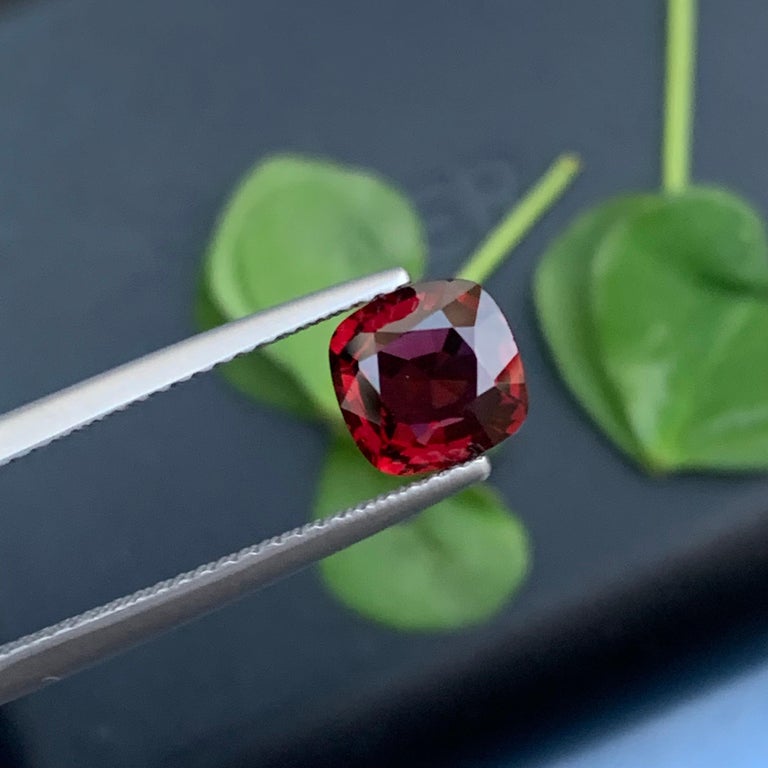 Stunning 1.60 Carat Natural Loose Red Spinel from Myanmar Burma Cushion ...