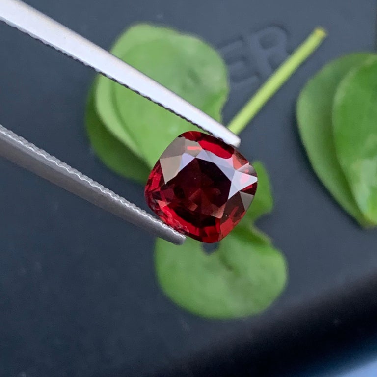 Stunning 1.60 Carat Natural Loose Red Spinel from Myanmar Burma Cushion ...