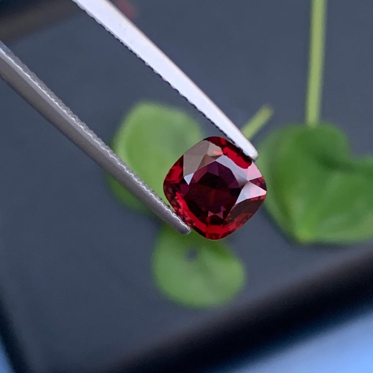 Stunning 1.60 Carat Natural Loose Red Spinel from Myanmar Burma Cushion ...