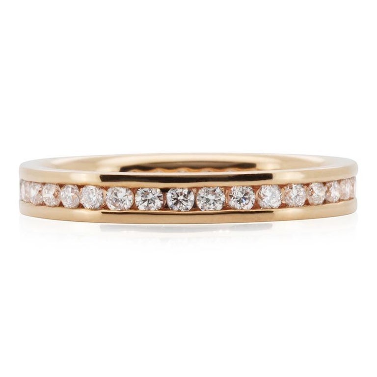 Stunning 18K Rose Gold Ring with 0.40 ct Natural Diamonds For Sale at ...