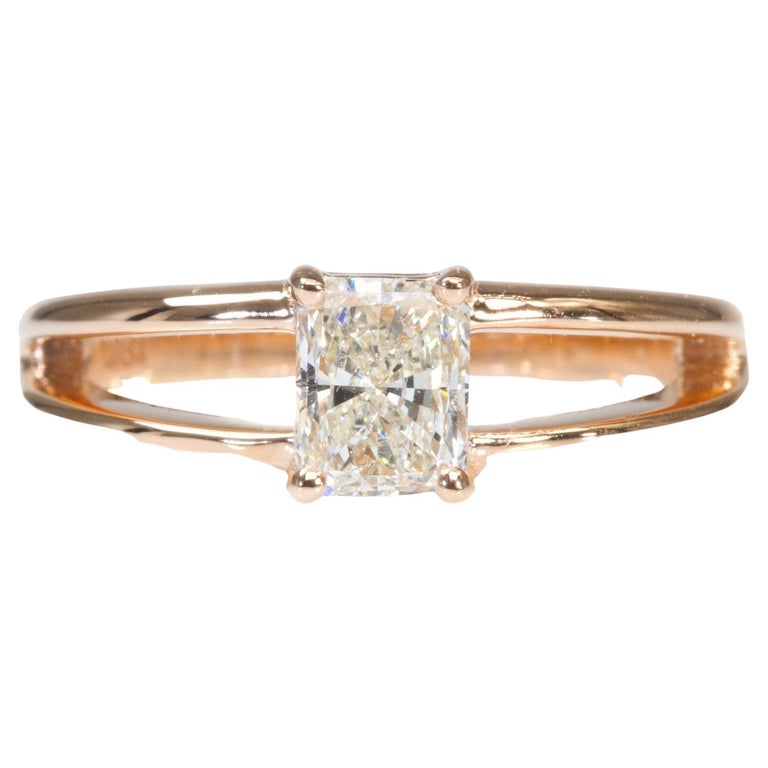 Stunning 18K Rose Gold Ring with 0.50 carat Natural Diamond- GIA ...