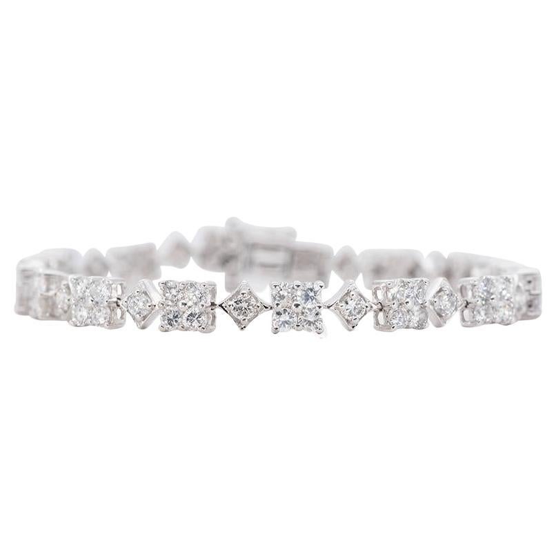 Beautiful 18k White Gold Tennis Bracelet With 1 40 Ct Natural Diamonds