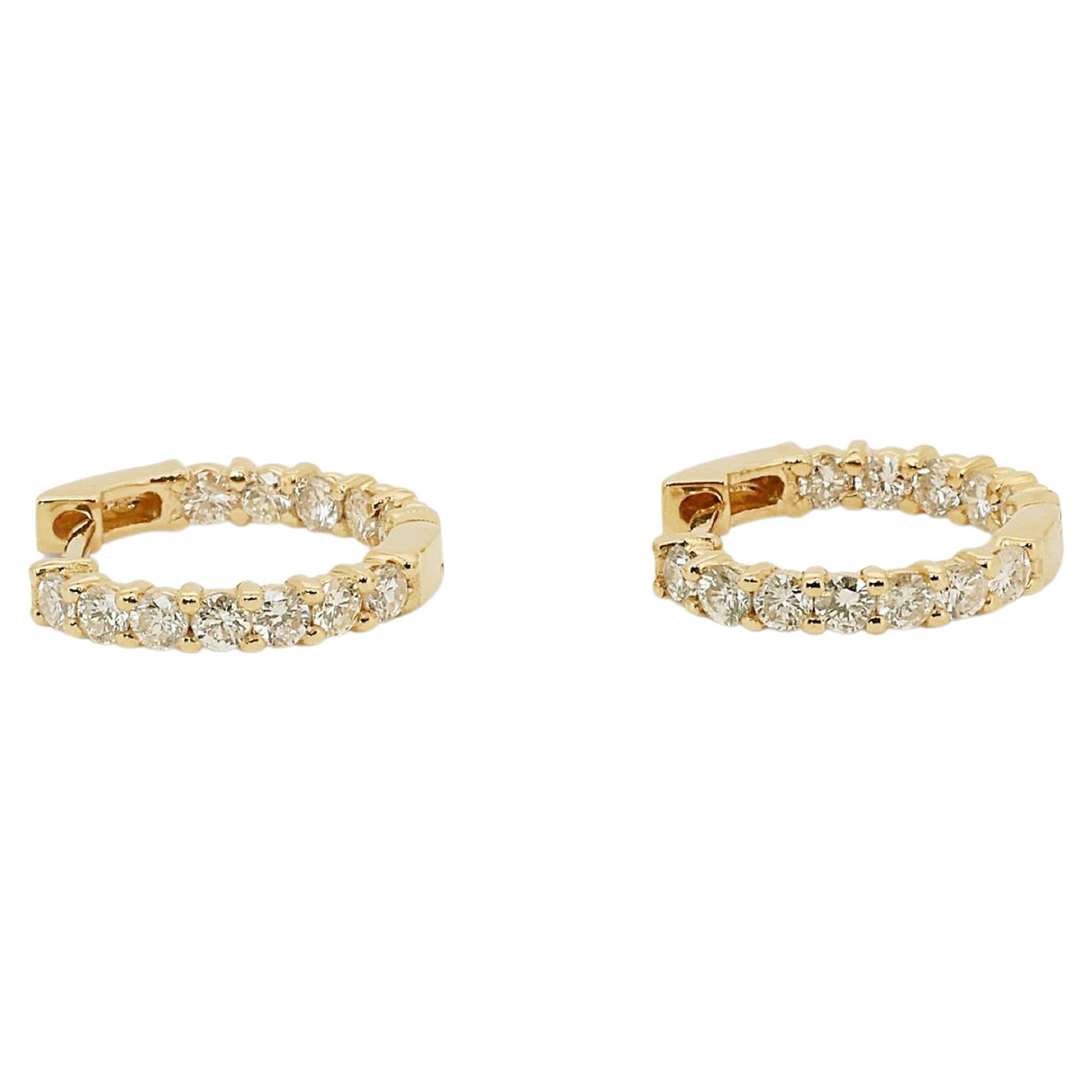***No Reserve Price*** .20ct Natural Pink Diamond Hoop Earrings For ...