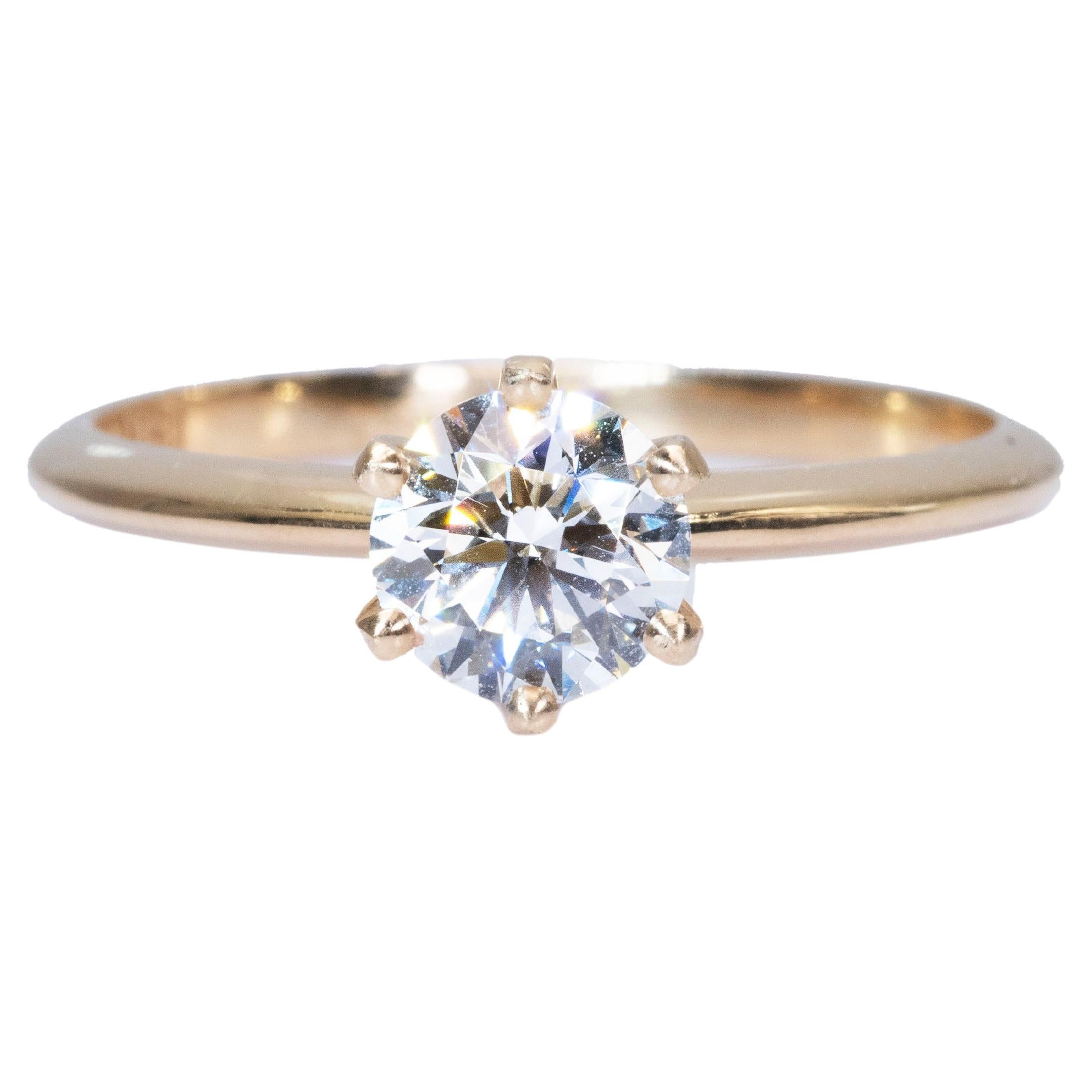 Stunning Yellow Gold Ring with 1.38 ct Total Natural Diamonds - GIA ...