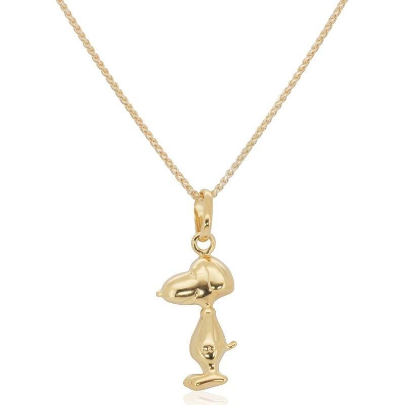 Stunning 18k Yellow Gold Snoopy Necklace at 1stDibs | snoopy necklace ...