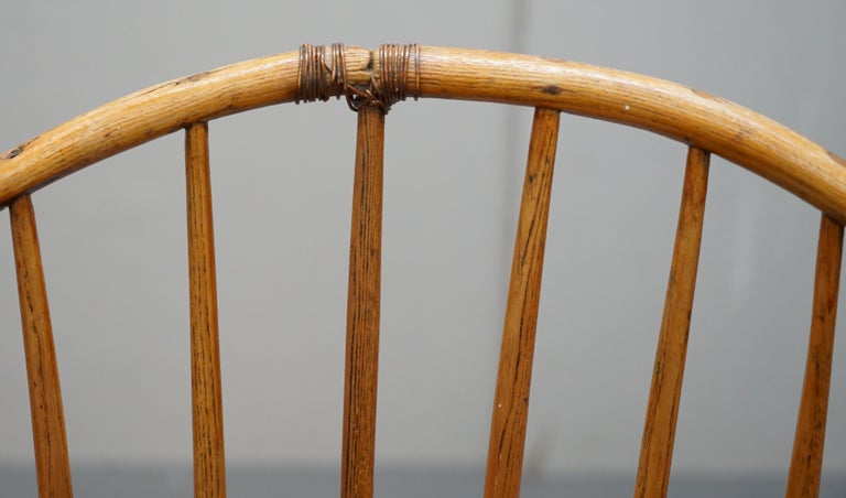 Stunning 18th Century Yew Wood Windsor Armchair Primate Design Stick ...