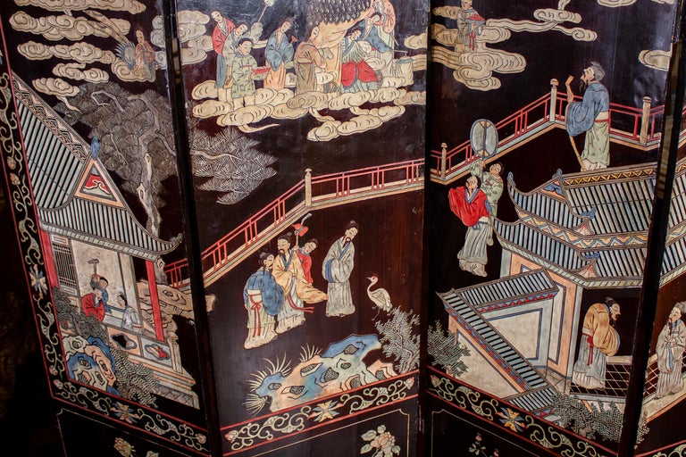 Stunning 19th Century Chinese Coromandel Screen For Sale at 1stDibs