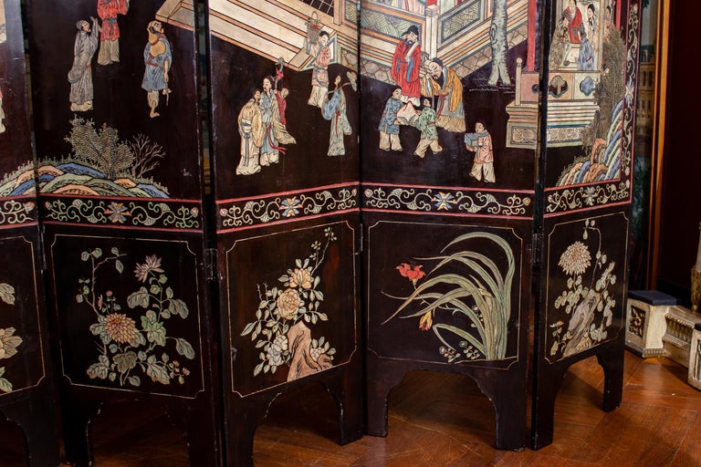 Stunning 19th Century Chinese Coromandel Screen For Sale at 1stDibs