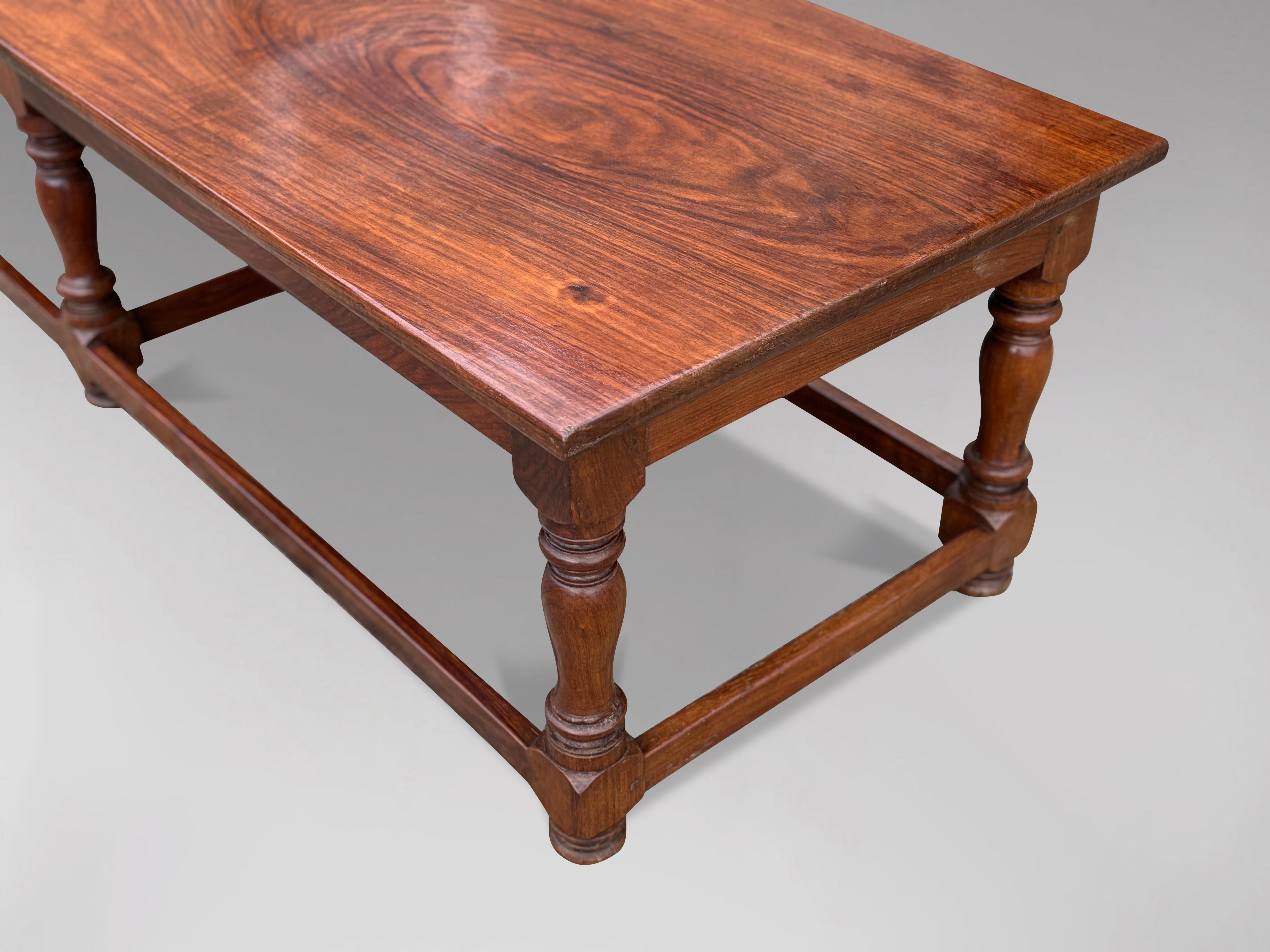 Stunning 2 Meter Long Coffee Table in Solid Polished Teak For Sale at ...