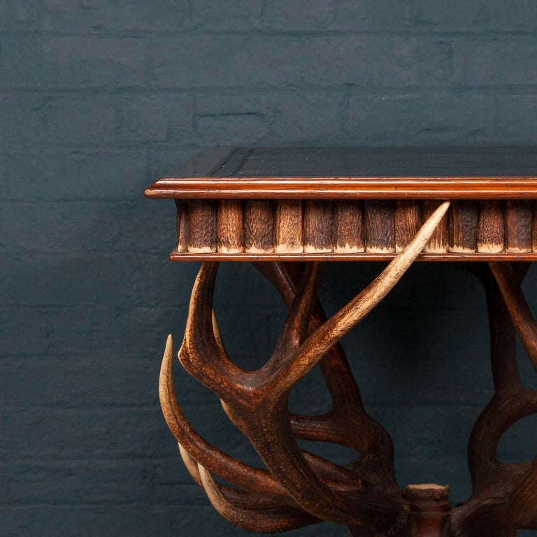 Stunning 20th Century Antler Library Table by Anthony Redmile, London ...