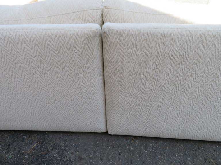 Stunning 3 Piece Octagon Bernhardt Sofa Sectional Mid-Century Modern ...