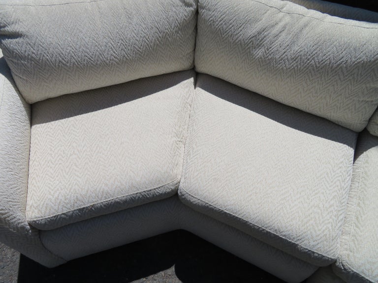 Stunning 3 Piece Octagon Bernhardt Sofa Sectional Mid-Century Modern ...