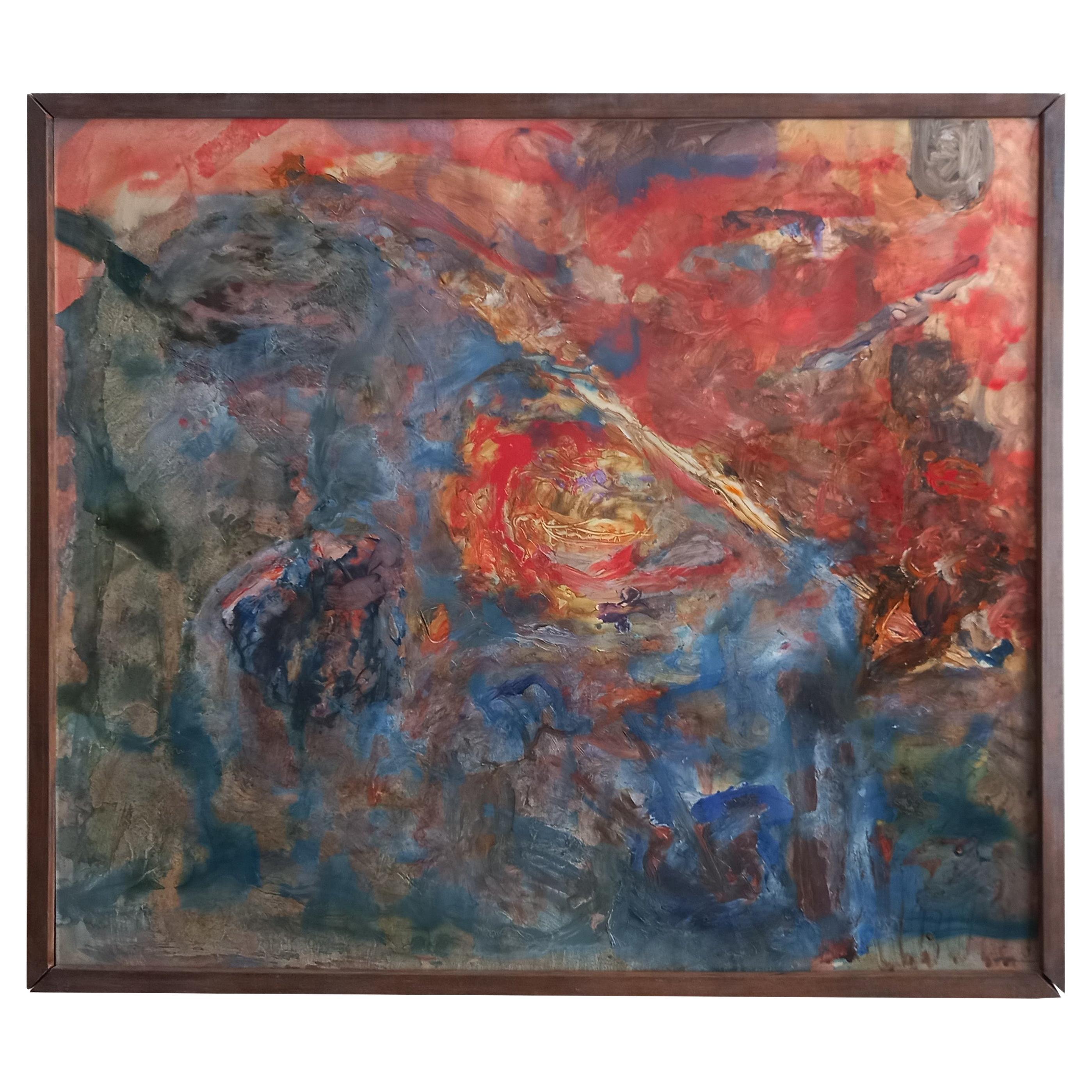 Stunning Abstract Oil Painting on Canvas by Modern British Artist ...