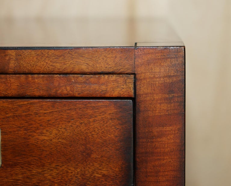 Stunning All Military Campaign Side Table with Single Drawer Part of ...