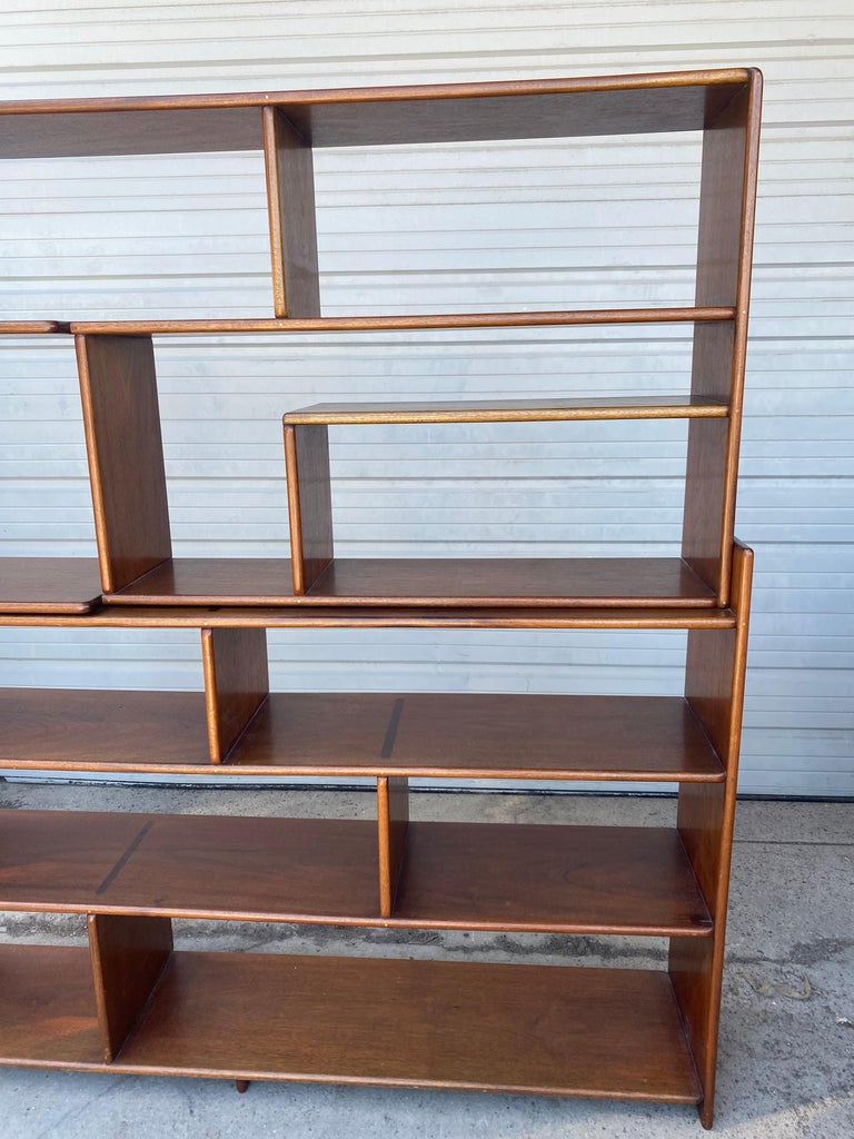 Stunning American Crafts Modernist Bench-Made Bookcase, Divider ...
