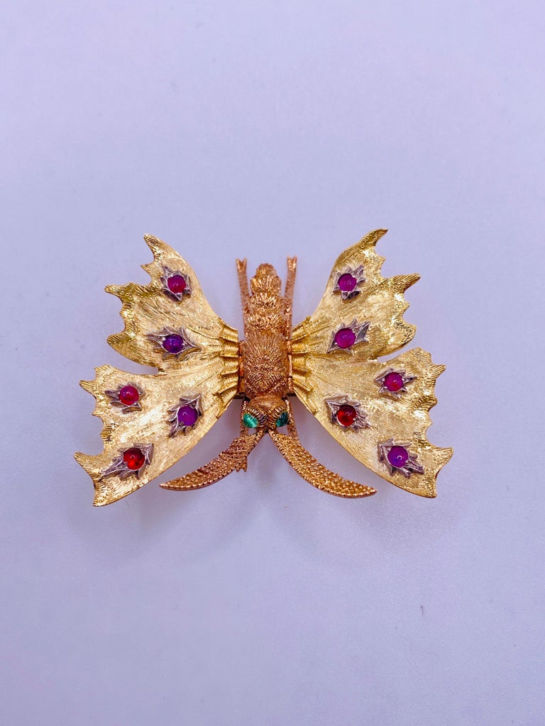 Stunning Antique 18k Yellow Gold Buccellati Butterfly Brooch with ...