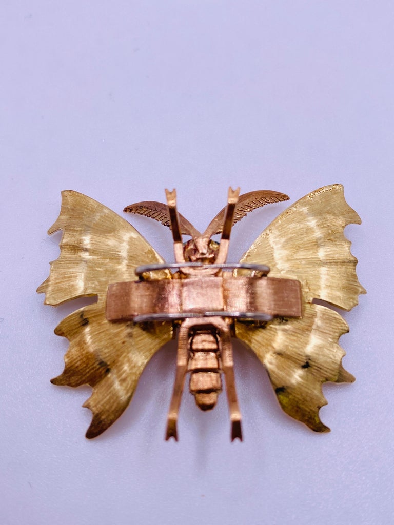 Stunning Antique 18k Yellow Gold Buccellati Butterfly Brooch with ...