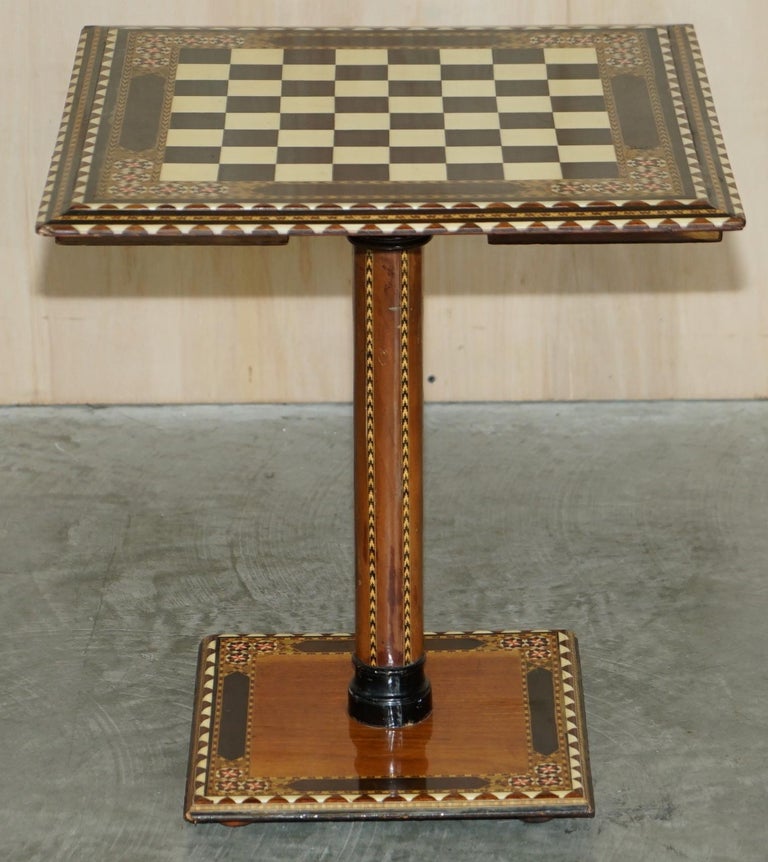 Stunning Antique Anglo Indian circa 1920 Chess Board Games Table Twin ...