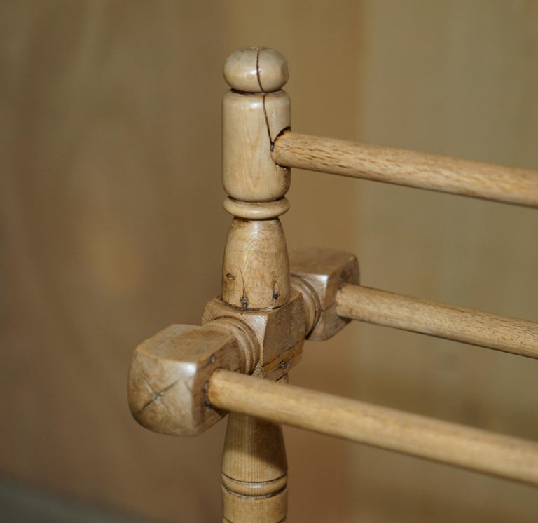 Stunning Antique circa 1880 Victorian Pine Towel Rail Elegant Turned ...