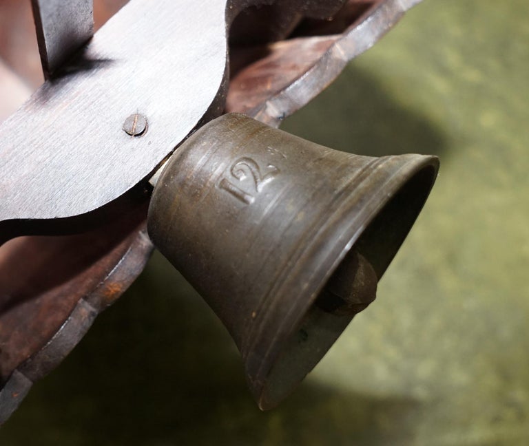 Stunning Antique Hand-Carved Wood Victorian Door Entrance Bell Grand ...