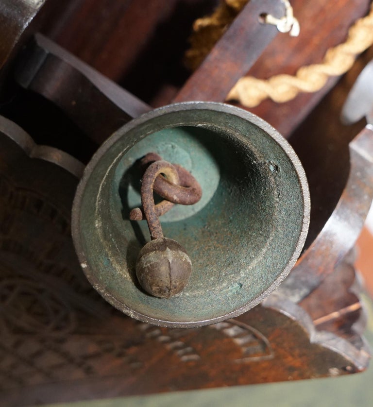 Stunning Antique Hand-Carved Wood Victorian Door Entrance Bell Grand ...
