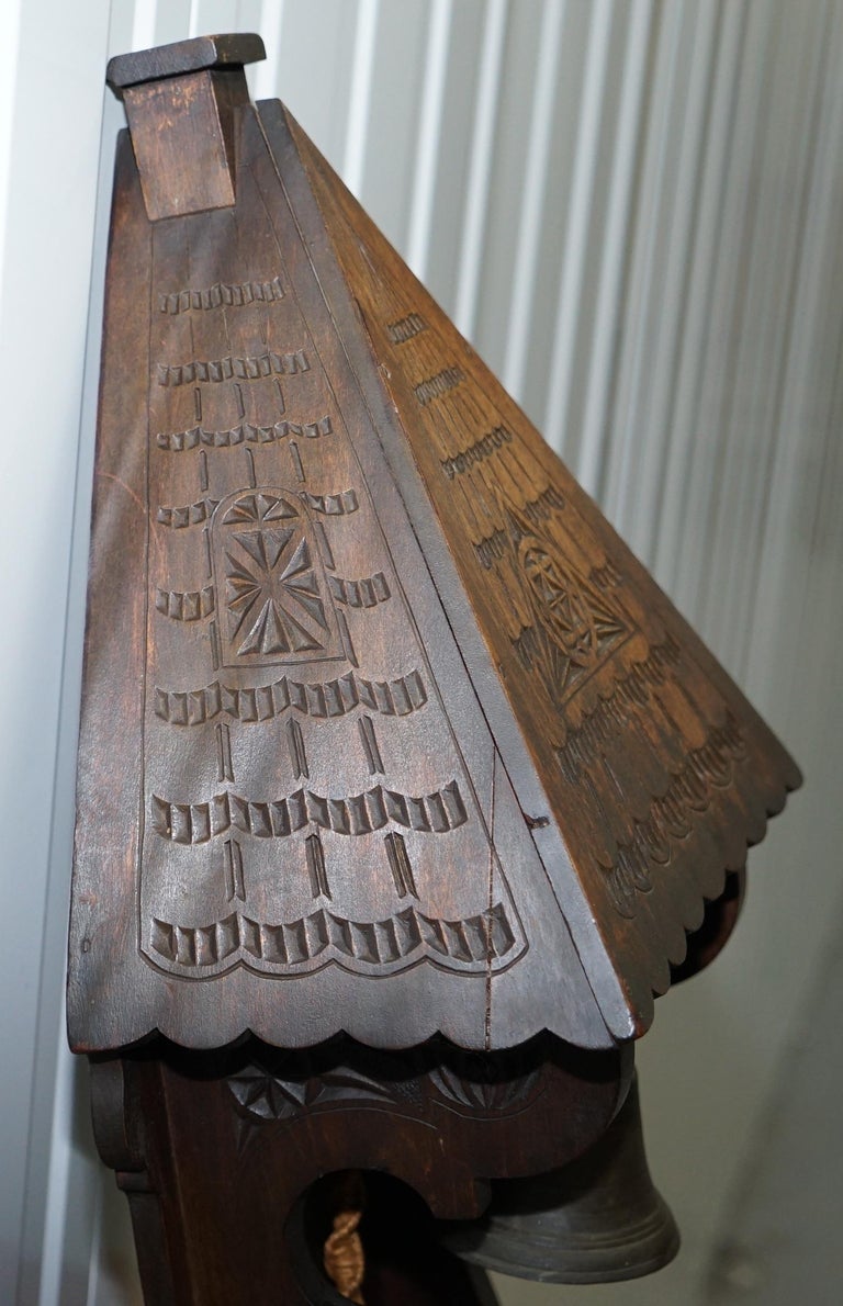 Stunning Antique Hand-Carved Wood Victorian Door Entrance Bell Grand ...