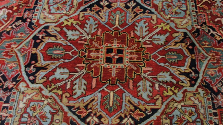 Antique Persian Heriz, 8'4" x 11' For Sale at 1stDibs