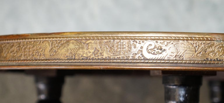Stunning Antique Victorian circa 1880 Chinese Brass Engraved Occasional ...